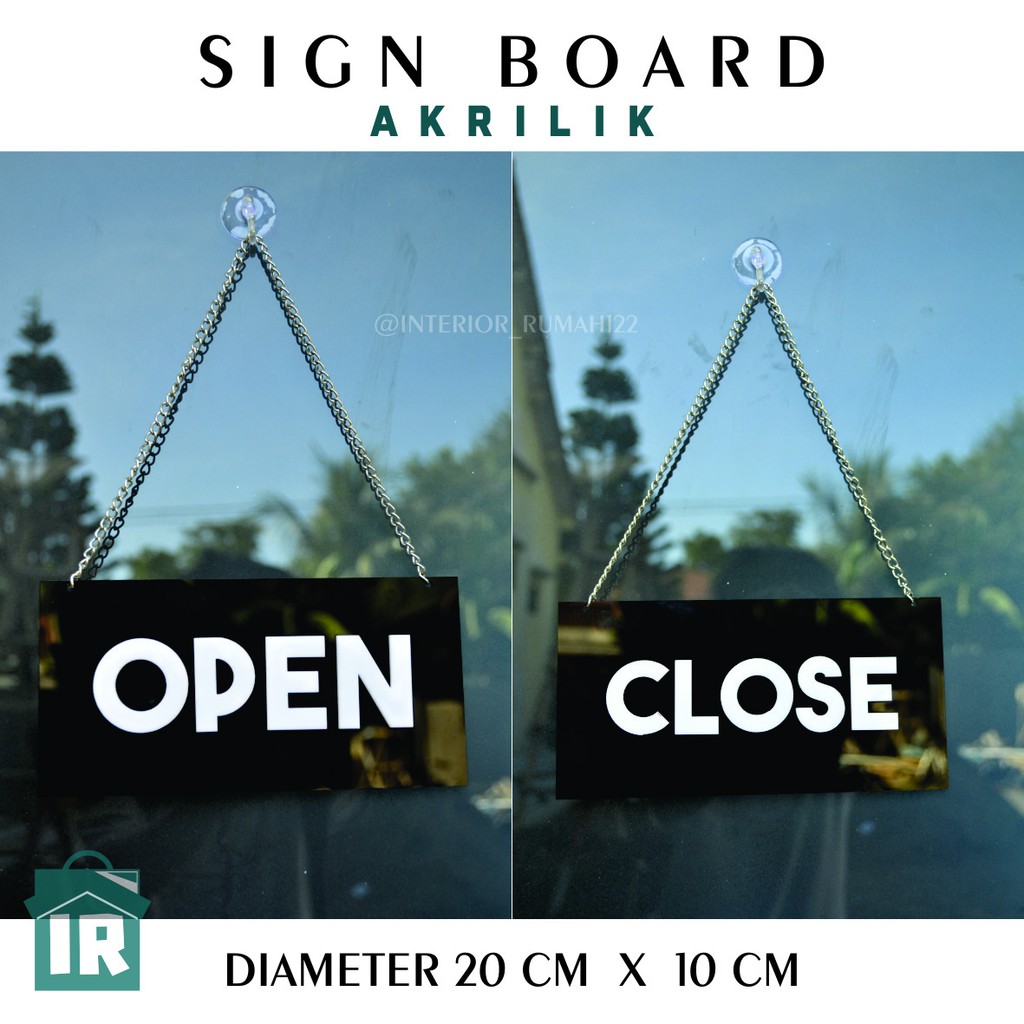 Jual SIGN BOARD - OPEN & CLOSE - BAHAN AKRILIK SOLID 2 MM - TEXT TIBUL ...