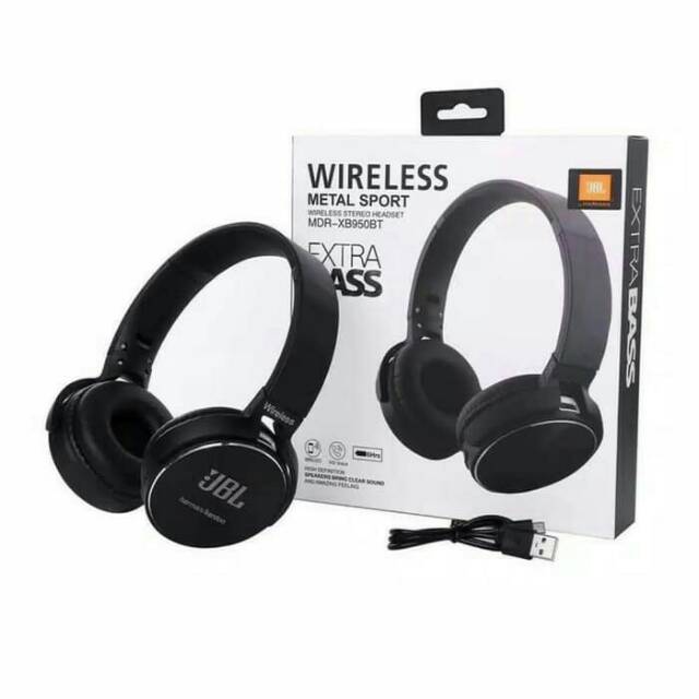 Jual Headset Headsfree Bando Bluetooth Wireless JBL MDR-XB450BT ...