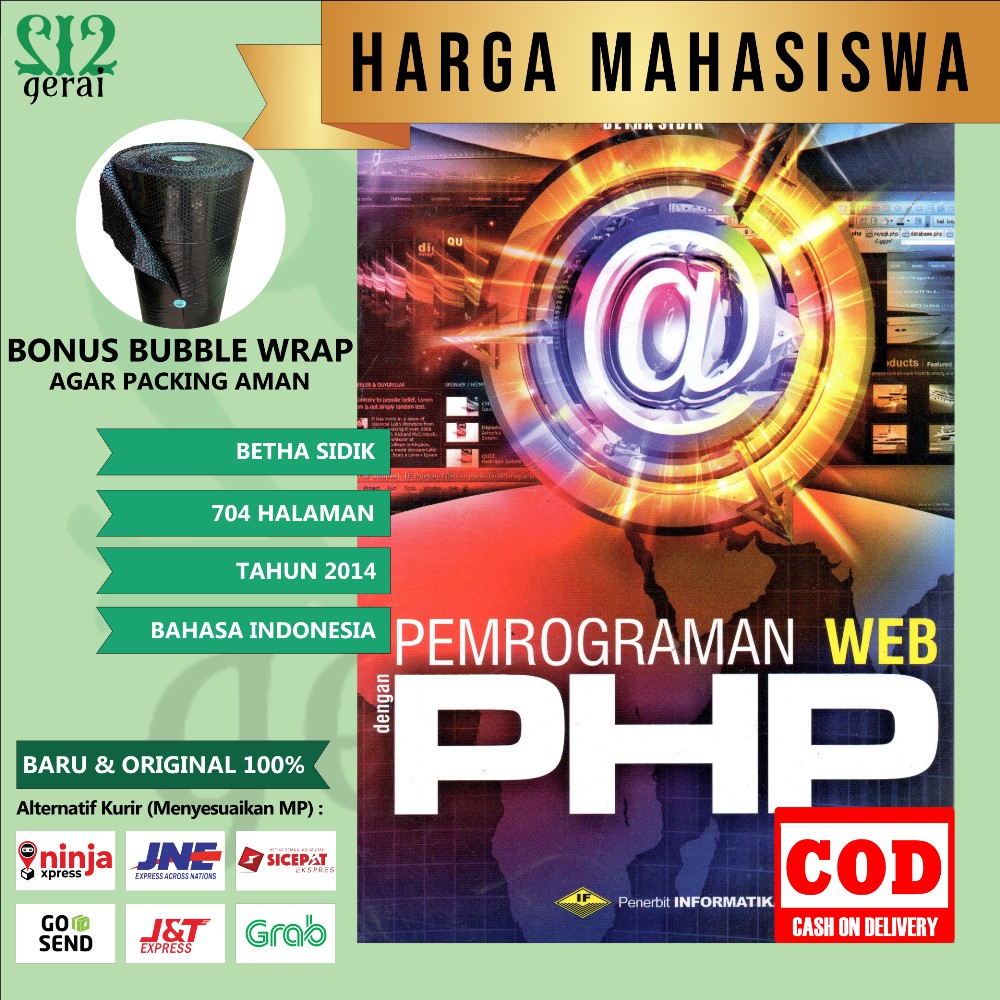 Jual BUKU PEMROGRAMAN WEB DENGAN PHP BETHA SIDIK HARGA MAHASISWA | Shopee Indonesia