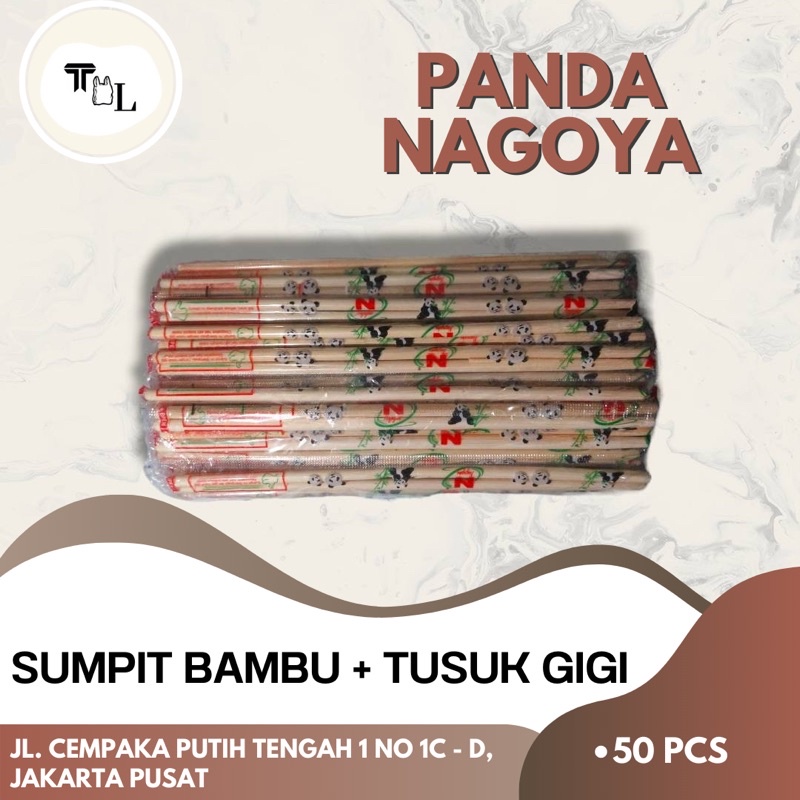 Jual Sumpit Bambu + Tusuk Gigi Panda Nagoya - Isi 50Pcs | Shopee Indonesia