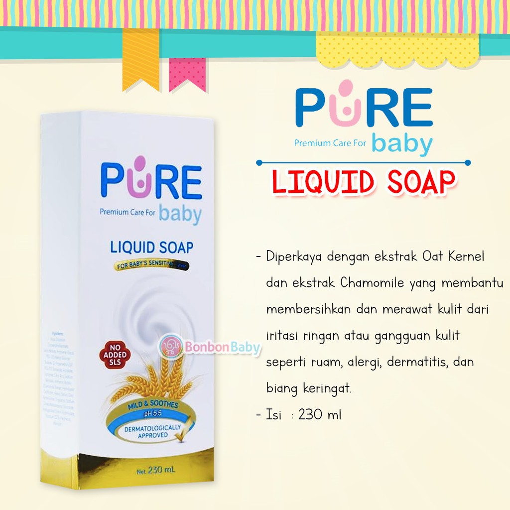 Jual Pure BB Liquid Soap 230ml Sabun mandi Kulit sensitif | Shopee ...