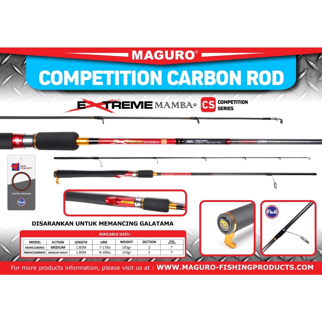 Jual Rod MAGURO EXTREME MAMBA CS - COMPETITION SERIES | Shopee Indonesia