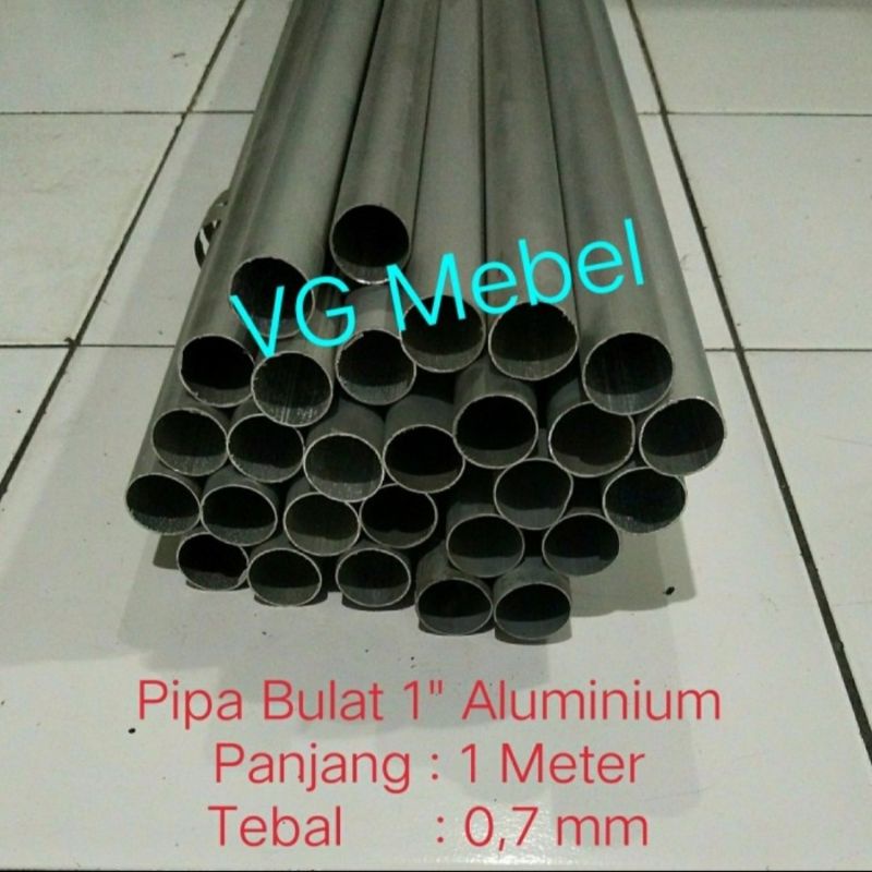 Jual Pipa Bulat Aluminium 1 inch - Pipa Gantungan 25 mm (1 meter ...