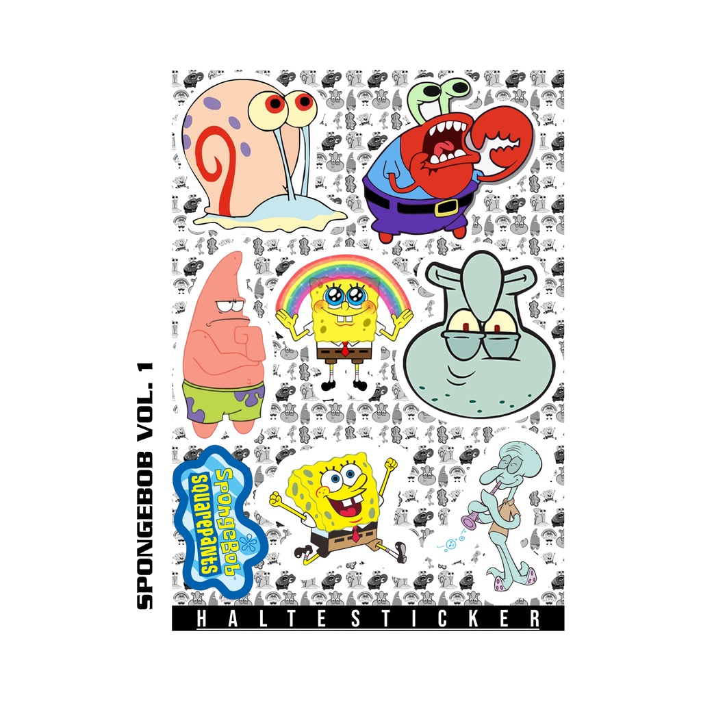 Jual SPONGEBOB / Halte Sticker Pack, Halte Sticker Aesthetic, Halte ...