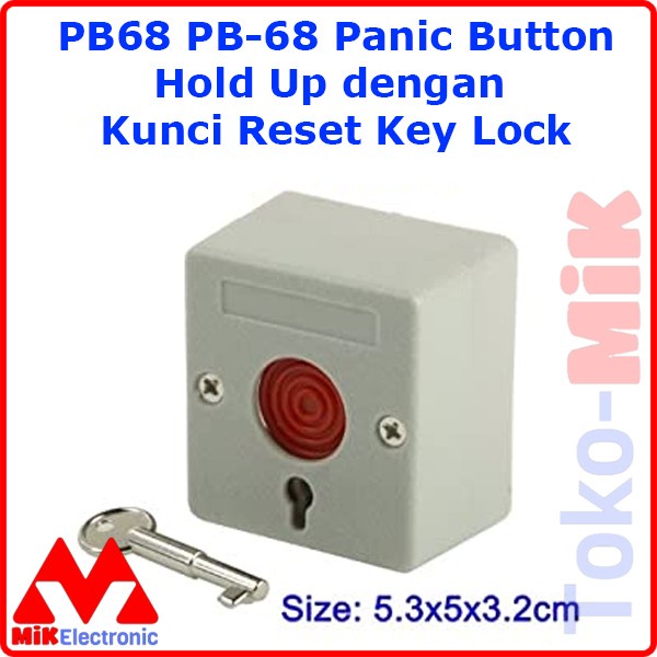 Jual PB-68 Panic Button Hold Up Tombol Panik Kunci Reset Key Lock PB 68 ...