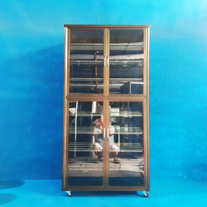 Jual Rak Sepatu/Lemari Sepatu Aluminium 9 Susun LSS 80-37 Full Kaca ...