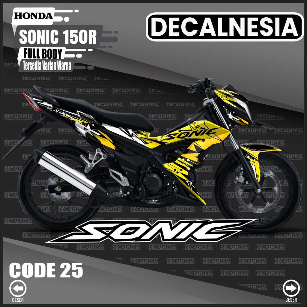 Jual Stiker Decal Sonic 150r Full Body Sticker Motor Honda Variasi ...