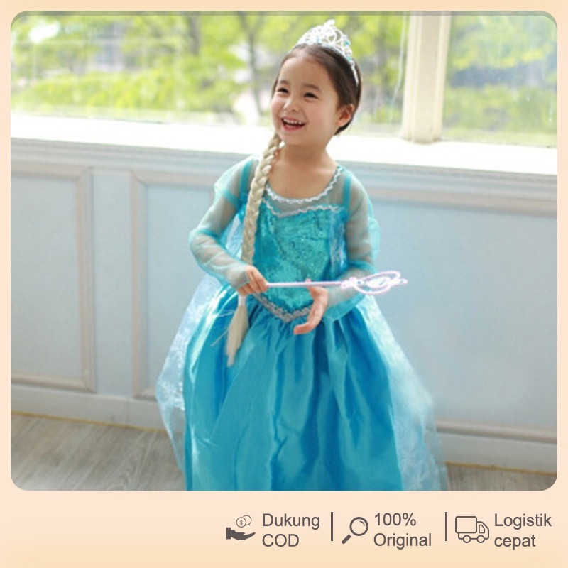 Jual [COD] Anak Gadis Anna Elsa Putri Gaun Mewah Pesta Cosplay Kostum Baru Banyak/dres pesta ...