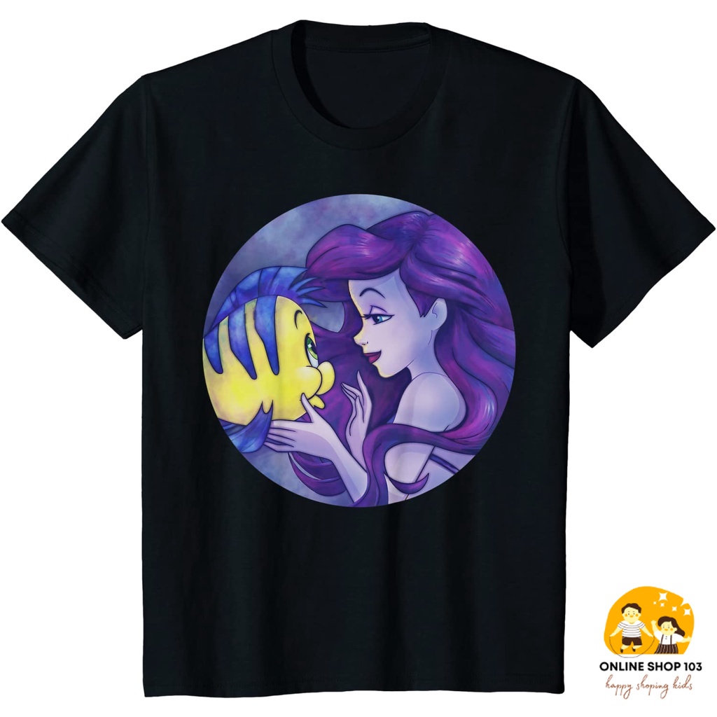 Jual Baju anak Disney The Little Mermaid Ariel & Flounder Painted ...