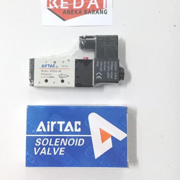 Jual Solenoid Valve Airtac 4V210-06 4V210 06 220V AC / 24V DC Pneumatic ...