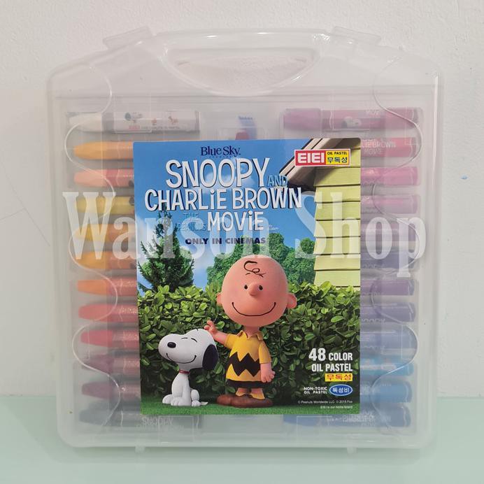 Jual CRAYON KENKO EIEI 48 WARNA SNOOPY SERIES / OIL PASTEL KENKO 48 ...