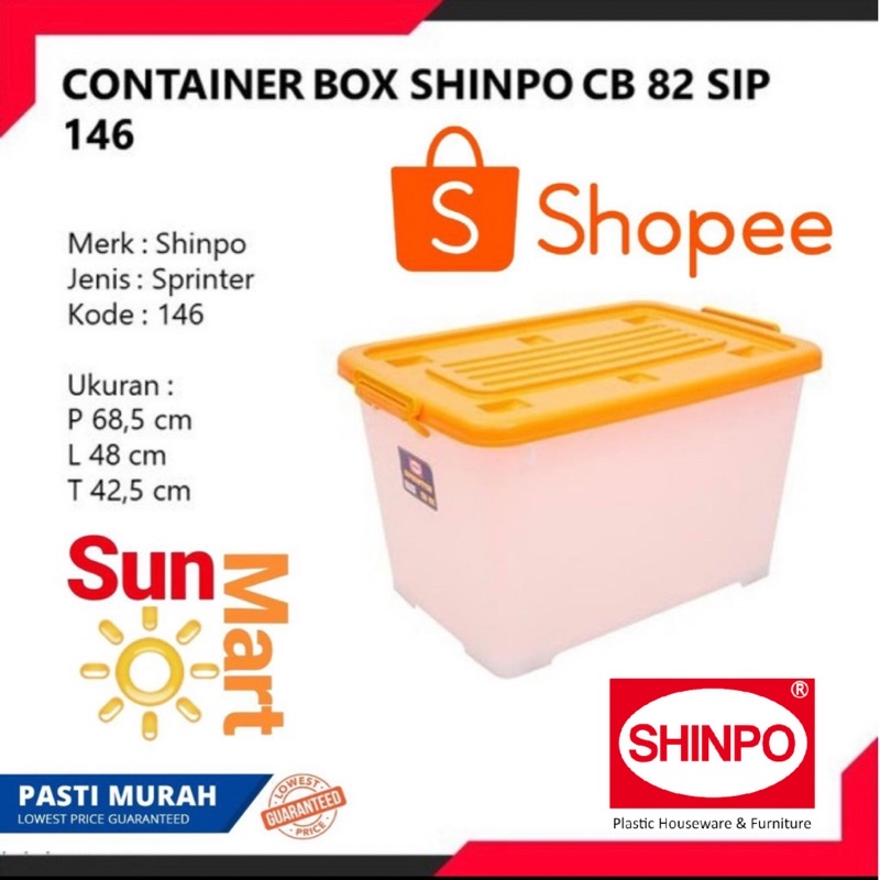 Jual Shinpo 146 CB 82 Container Sprinter Box Plastik 82 Liter Dengan ...