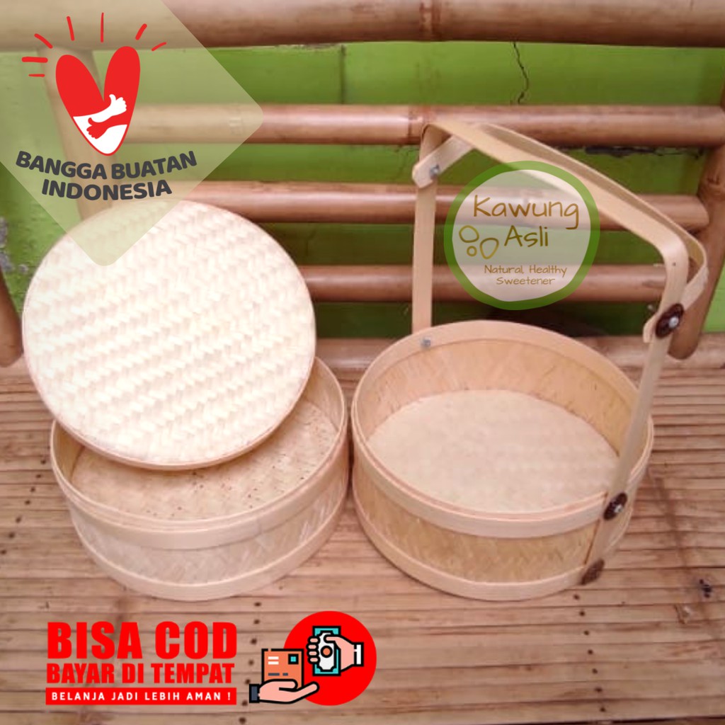 Jual Keranjang Rantang Hampers Anyaman Bambu Kotak Hantaran Pernikahan 2TkC | Shopee Indonesia