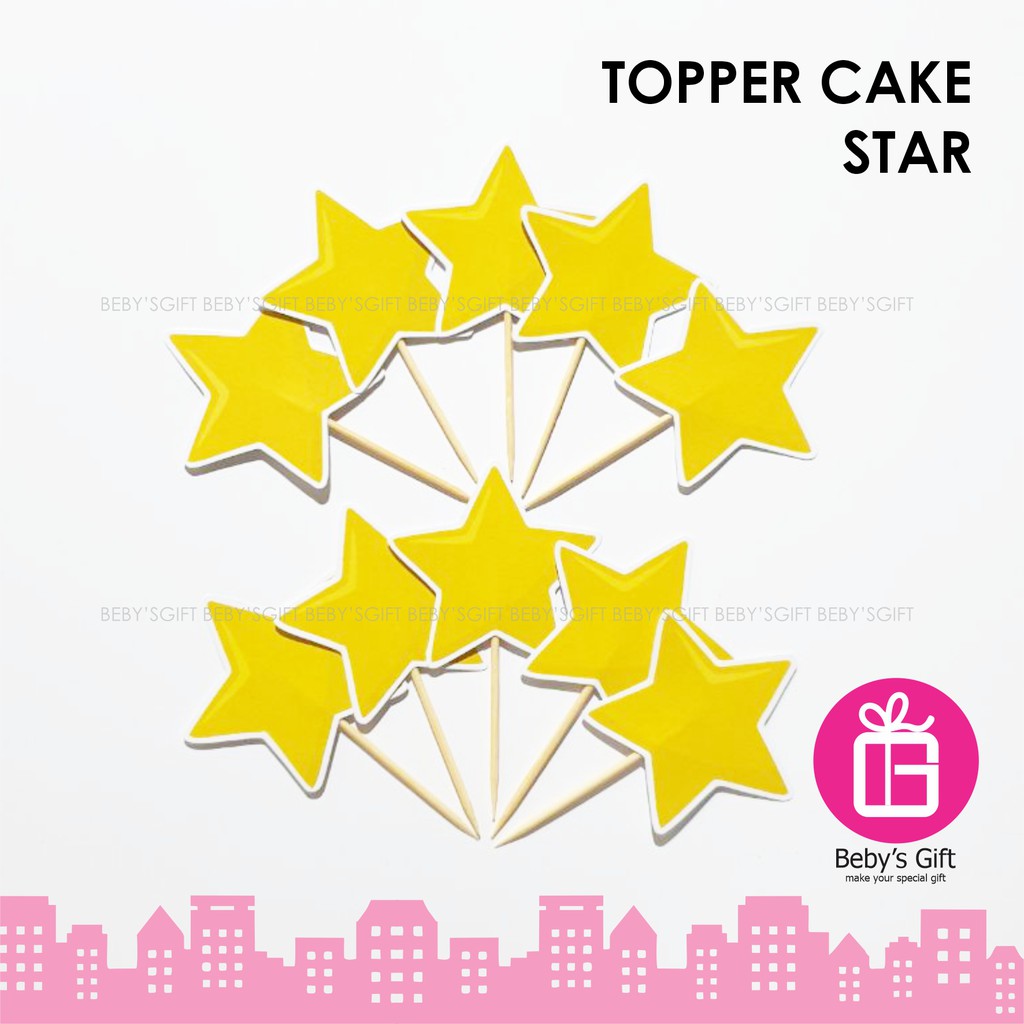 Jual Beby's Gift Topper Cake Star Hiasan Kue Ulang Tahun Bintang | Shopee Indonesia