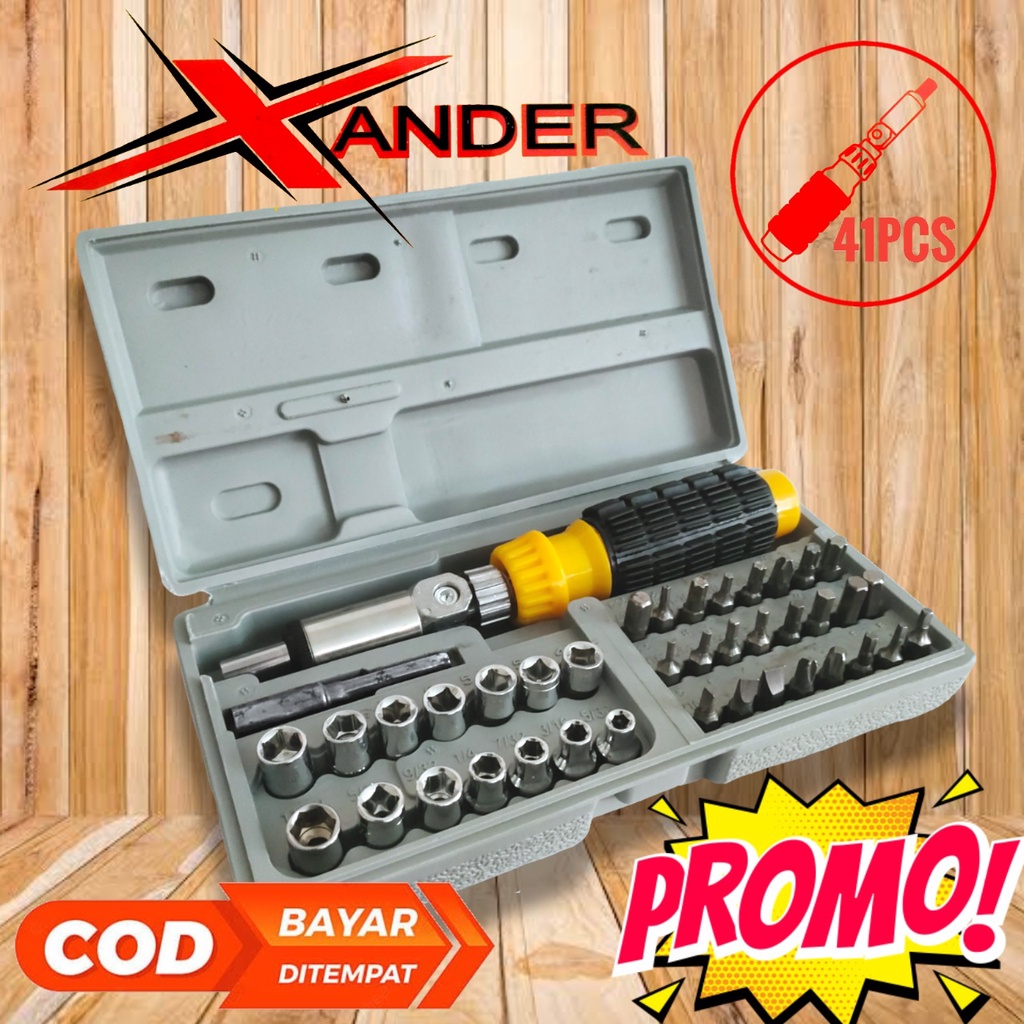 Jual Promo Termurah Obeng Kunci Rachet Socket Sok baut Skrup Tool Set ...