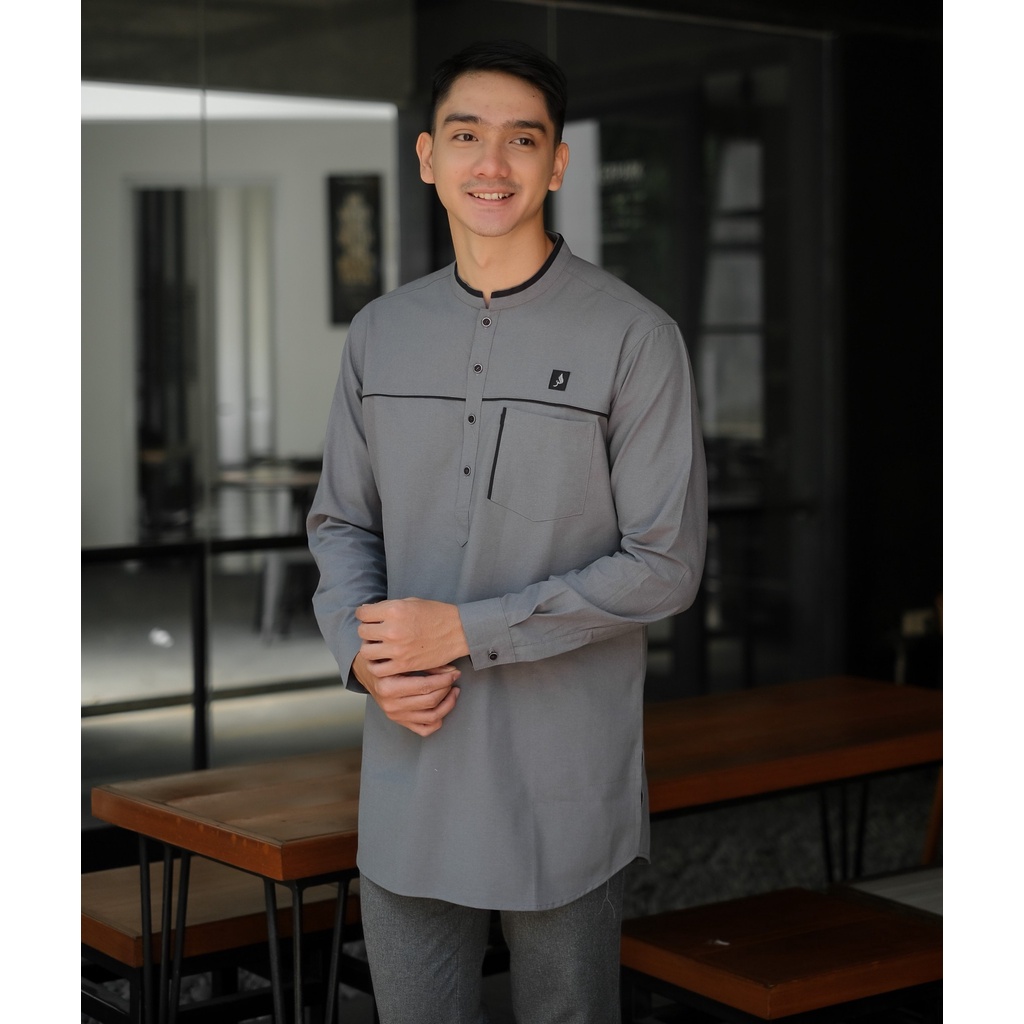 Jual BAJU KOKO LENGAN PANJANG KOMBINASI FASHION MUSLIM MODEL KURTA KOKO ...