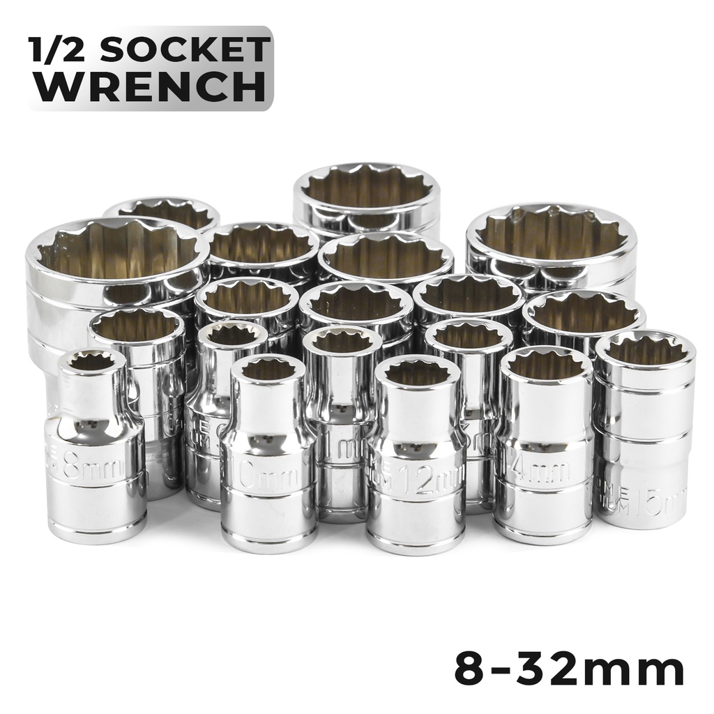 Jual Suksestech Mata Sok 1/2 Socket Wrench Mata Kunci Socket 8 - 32mm ...