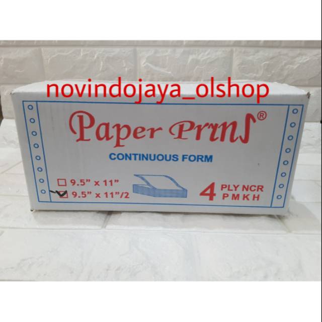 Jual Continuous Form 4 ply PAPERPRYNS 9.5 X 11 - Kertas Komputer Murah ...