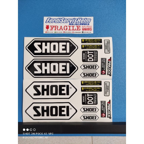 Jual STICKER SET KYT KYOTO SHOEI DASAR HITAM & PUTIH STIKER PREMIUM ...