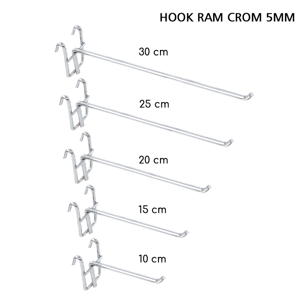 Jual Cantolan Ram Besi/Hook Ram Croom 5MM/Gantungan Display Pajangan ...