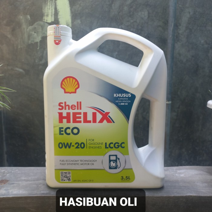Jual Oli Mobil Shell Helix ECO 0W-20 (3,5 Liter) | Shopee Indonesia