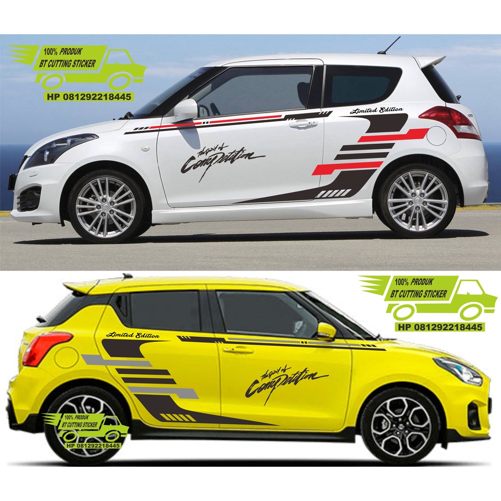 Jual sticker mobil suzuki swift sticker racing mobil suzuki swift ...