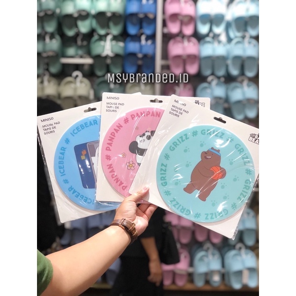 Jual MOUSE PAD MINISO WE BARE COLLECTION GRIZZ PANDA ICEBEAR | Shopee ...