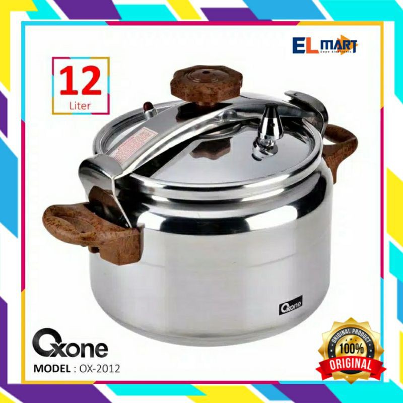 Jual OXONE Alupress OX 2012 Panci Presto Aluminium 12 Liter Pelunak Daging Masakan OX2012 12L ...