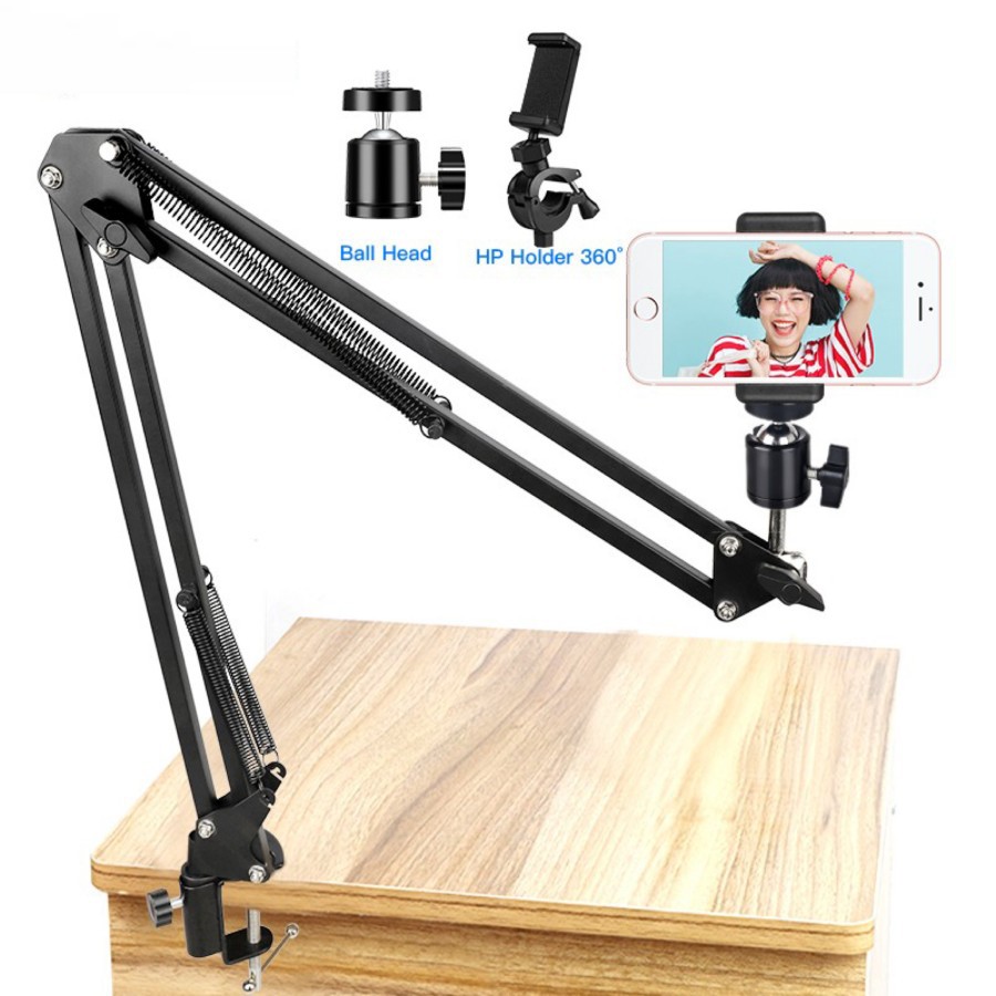 Jual Overhead Kamera Tripod + 3.3 inch HP Holder Arm Cantilever Stand ...