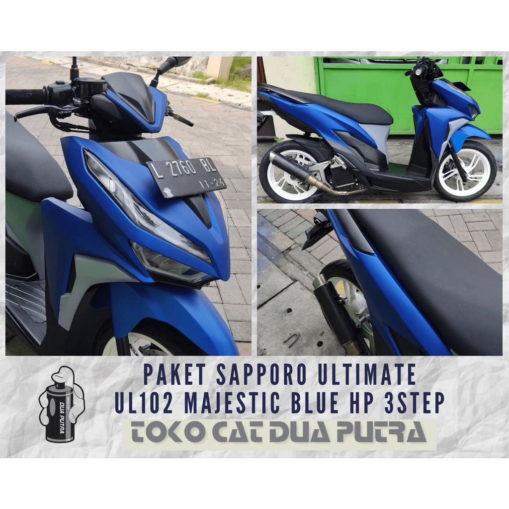 Jual Paket Cat Sapporo Ultimate UL102 Majestic Blue HP 3 Step (Doff ...