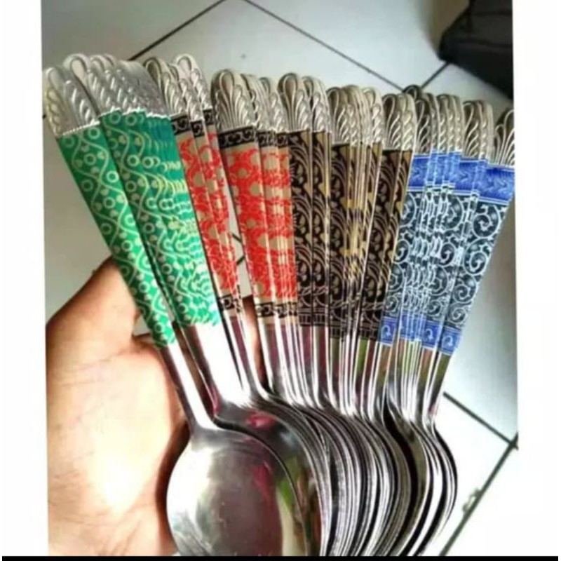 Jual sendok batik /sendok makan | Shopee Indonesia
