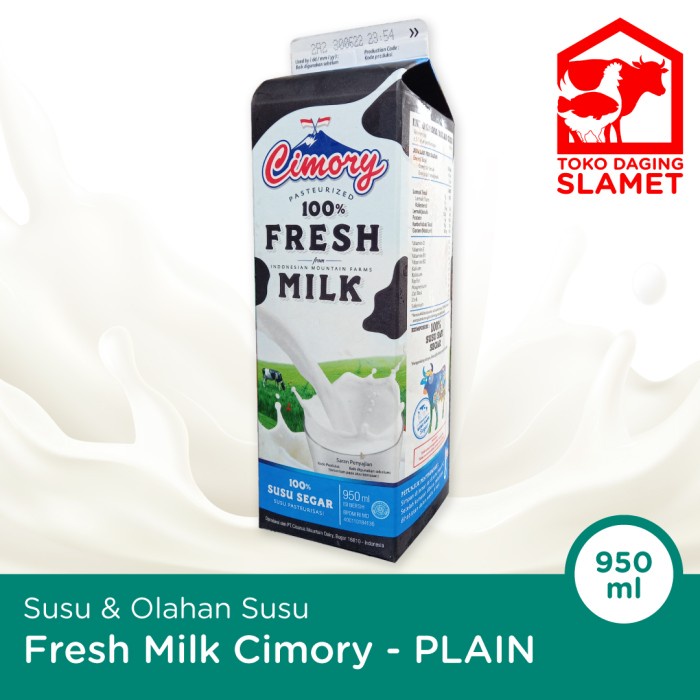 Jual Susu Fresh Milk Cimory Plain 950 ml | Shopee Indonesia