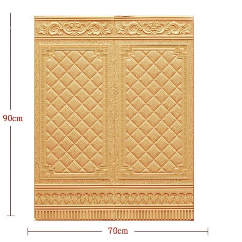 Jual (FREE LIST BORDER)!!Wallpaper Foam 3D Moulding Pintu Kayu Jati ...