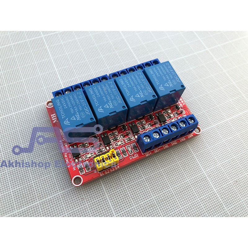 Jual 4 Channel Relay Module 24V Supports High and Low Trigger | Shopee ...