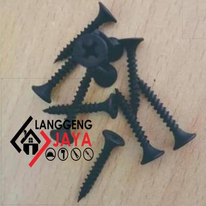 Jual Promo Sekrup Dry Wall Hitam 6X1 Kalsi Board/Grc- Skrup - Material ...