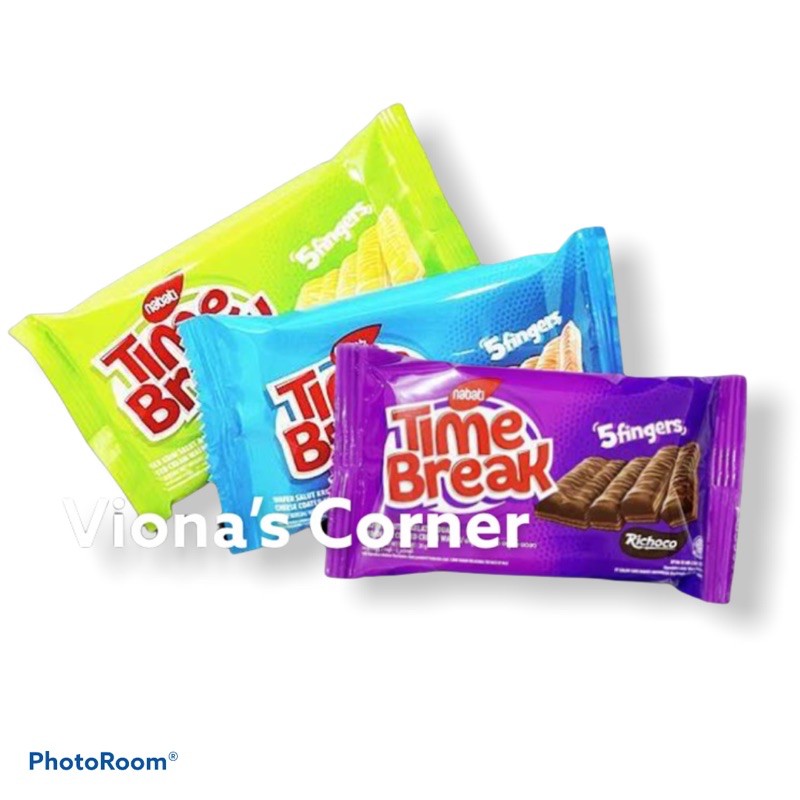 Jual Nabati Time Break 20 gram Biskuit Wafer Salut Krim Banana/Coklat ...