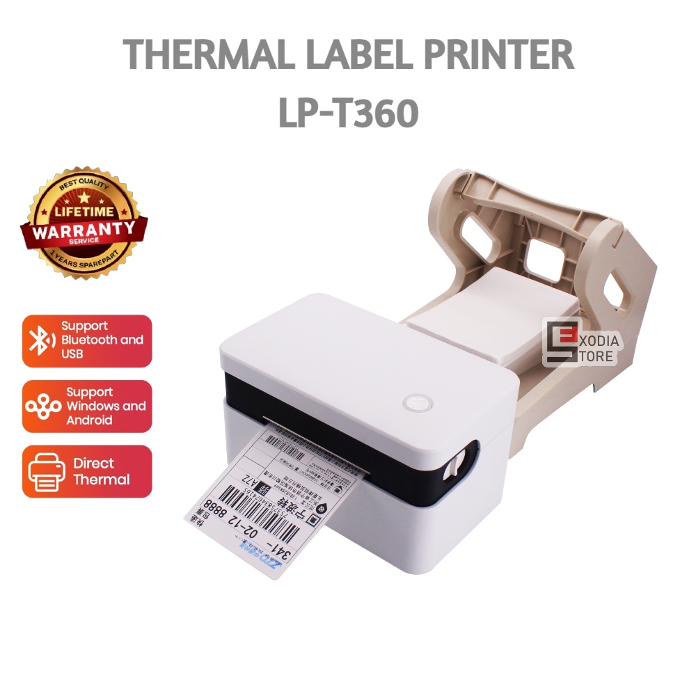 Jual IWARE LP-T360 / LPT360 Label Printer USB + Bluetooth 25~85mm ...