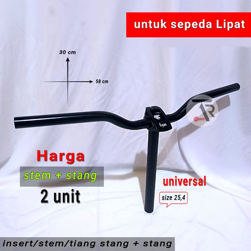 Jual tiang stang sepeda lipat Insert alloy stang besi universal size 25 ...