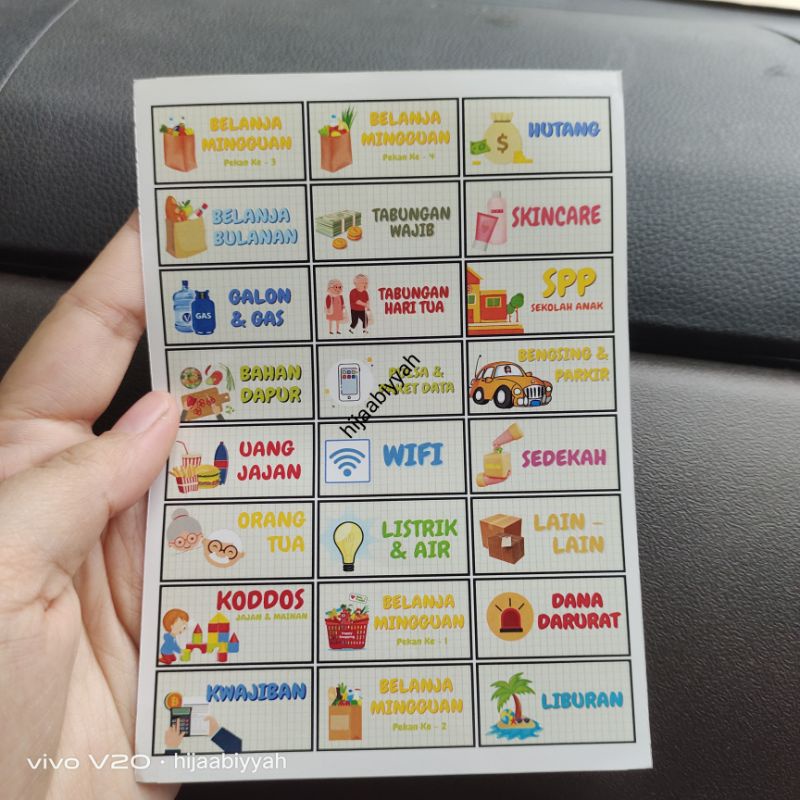 Jual Stiker Budgeting Dompet Keuangan Organizer Bulanan | Shopee Indonesia