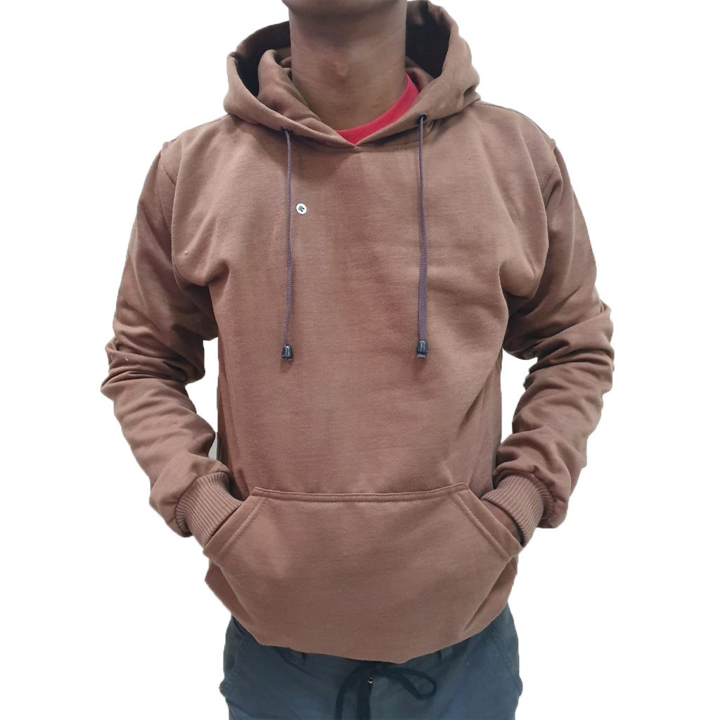 Jual Jaket Sweater Polos Hoodie Jumper Pria And Wanita Warna Hitam Putih Creem Mocca Hijau Botol