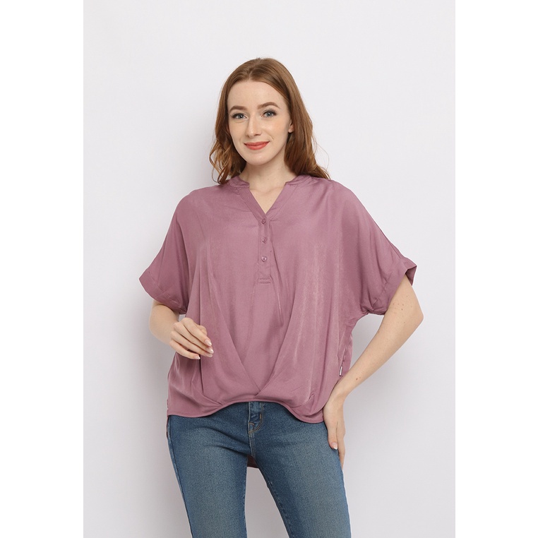 Jual Rodeo - Blouse Wanita - Kyro Blouse - Burgundy | Shopee Indonesia