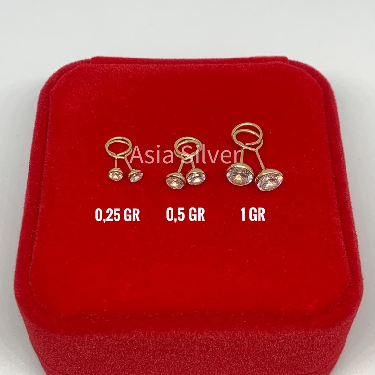 Jual Anting Toge Mata Asli Perak 925 Lapis Emas Kuning - PERHIASAN PERAK | Shopee Indonesia