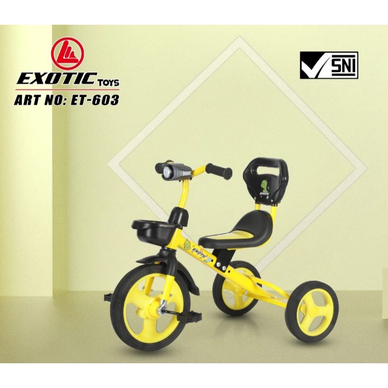 Jual Sepeda anak roda tiga Exotic 603 ( Ban Karet ) | Shopee Indonesia