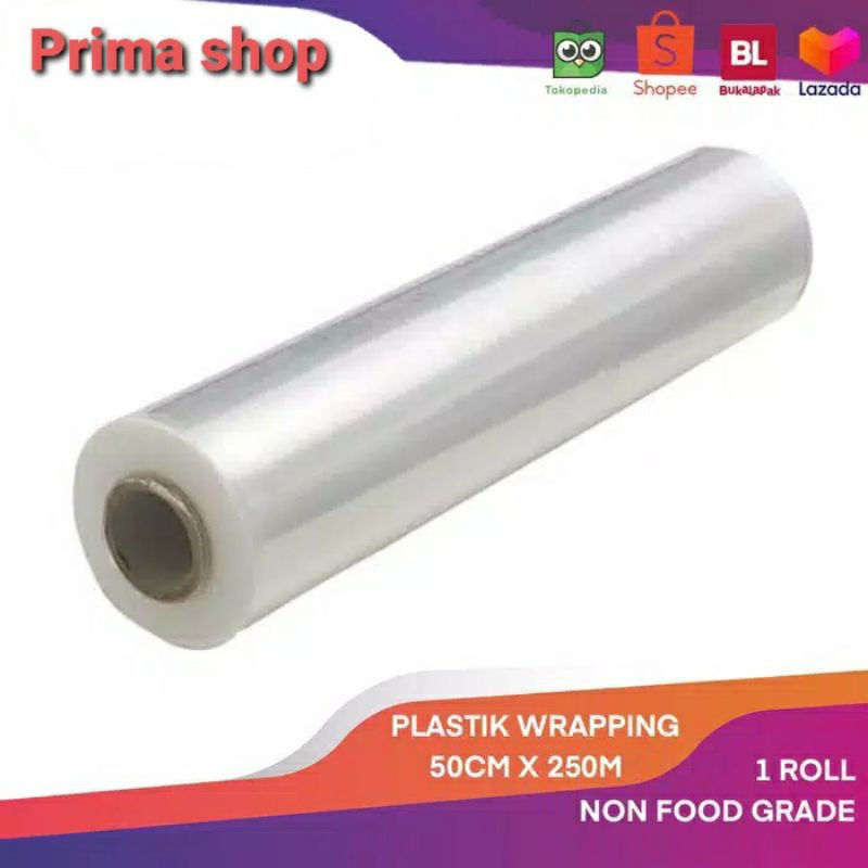 Jual plastik wrapping 50cm x 250m / 100m non food grade murah | Shopee ...