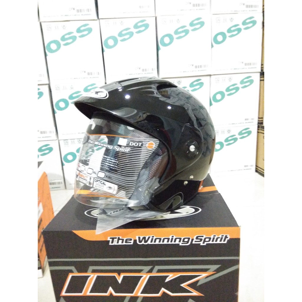 Jual HELM INK CX 390 BLACK METALIC SOLID ORIGINAL - HELM INK BATMAN INK ...