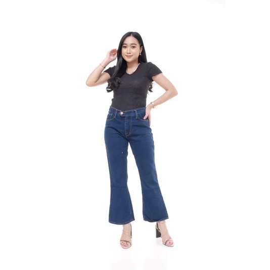Jual (COD) HIGHWAIST CUTBRAY JEANS WANITA// CELANA BOYFRIEND CUTBRAY ...