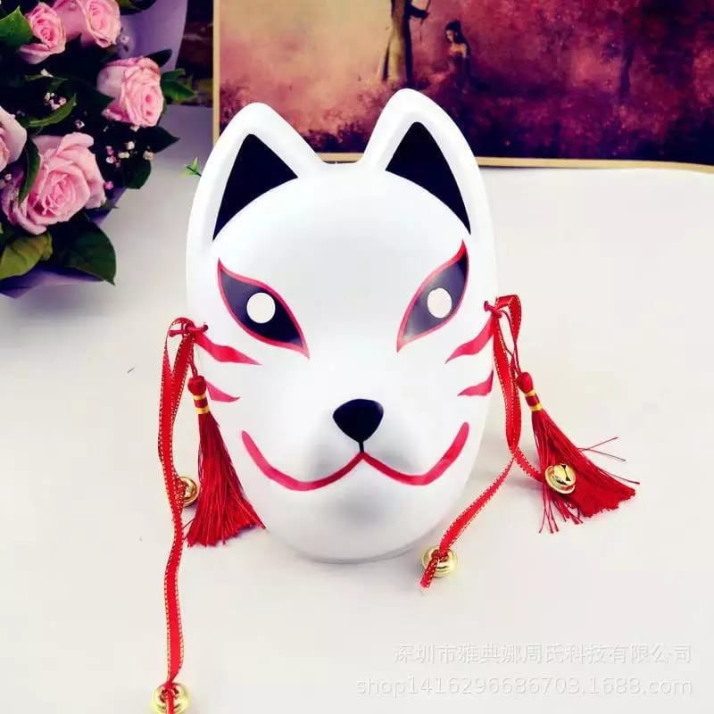 Jual Topeng Kitsune Siluman Rubah FullFace Cosplay Japanese Mask Anime ...