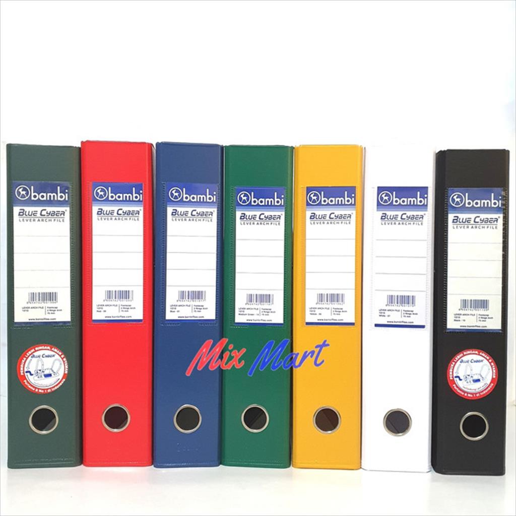 Jual Bambi 1010 Folio 75 MM Folio. 2 Ring Arch File. Colour | Shopee ...
