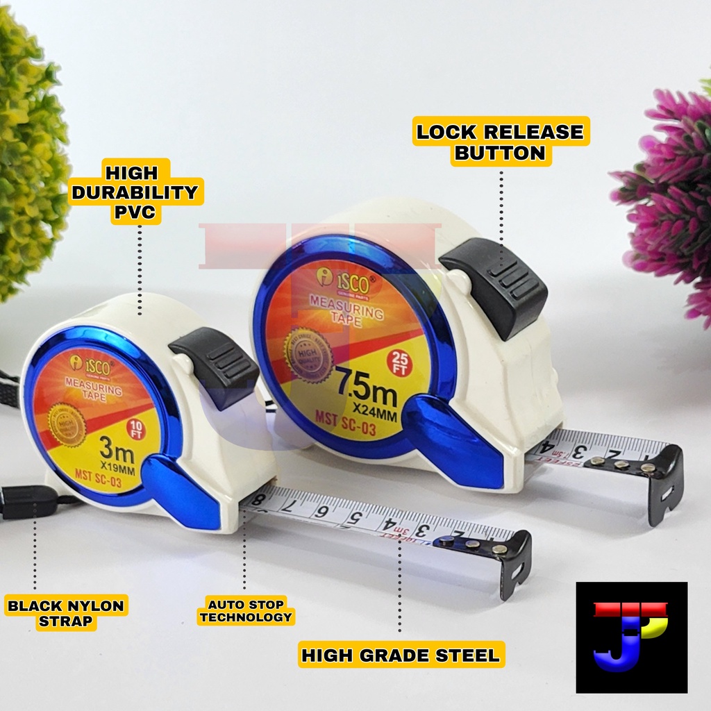 Jual Meteran / Rol Meter / Meteran Tukang Ukuran 3 Meter & 7,5 Meter ...
