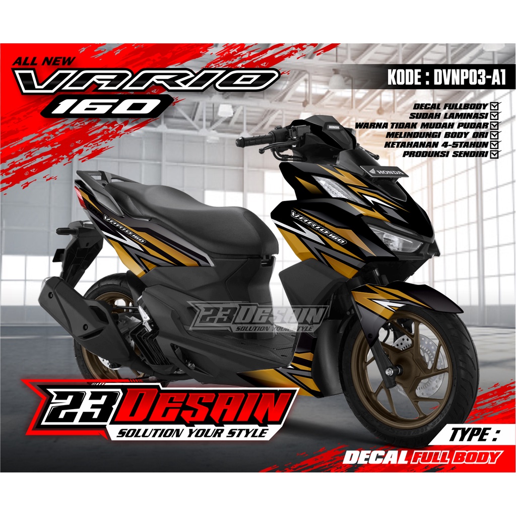 Jual Decal vario new 160 2022 stiker striping vario 160 stiker fullbody ...